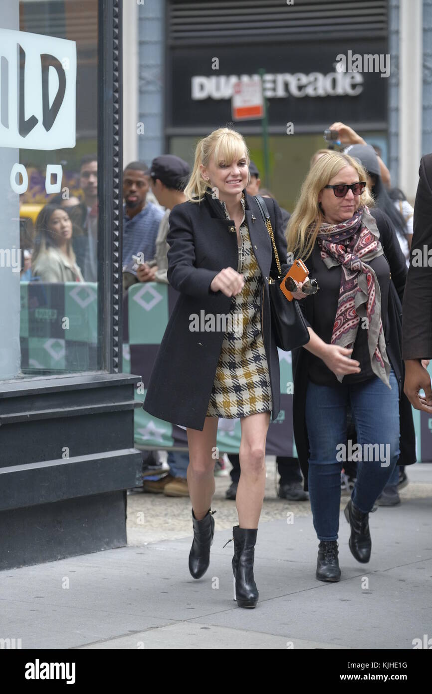 Anna Faris leaving AOL Build in New York Featuring: Anna Faris Where ...