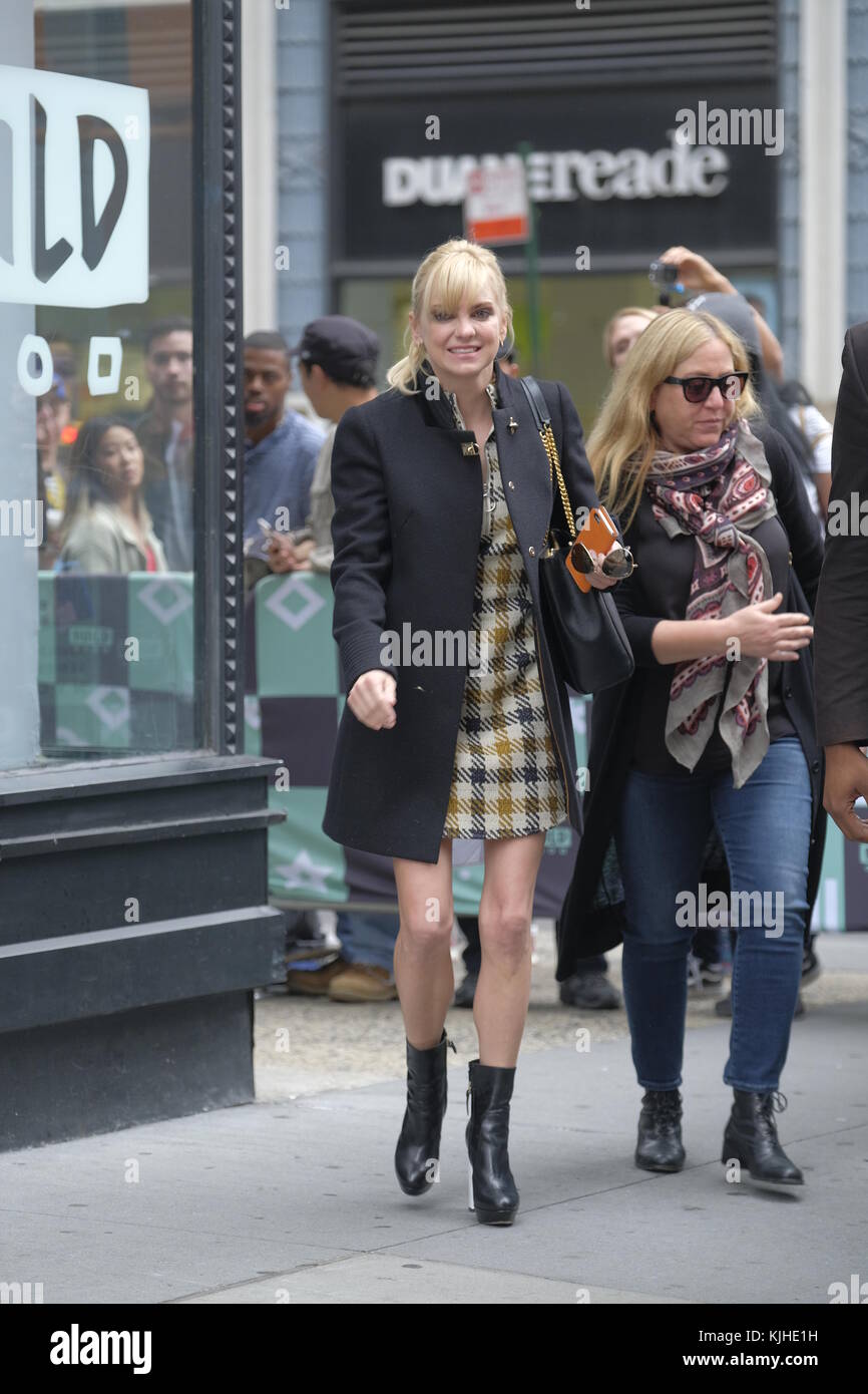 Anna Faris leaving AOL Build in New York Featuring: Anna Faris Where ...