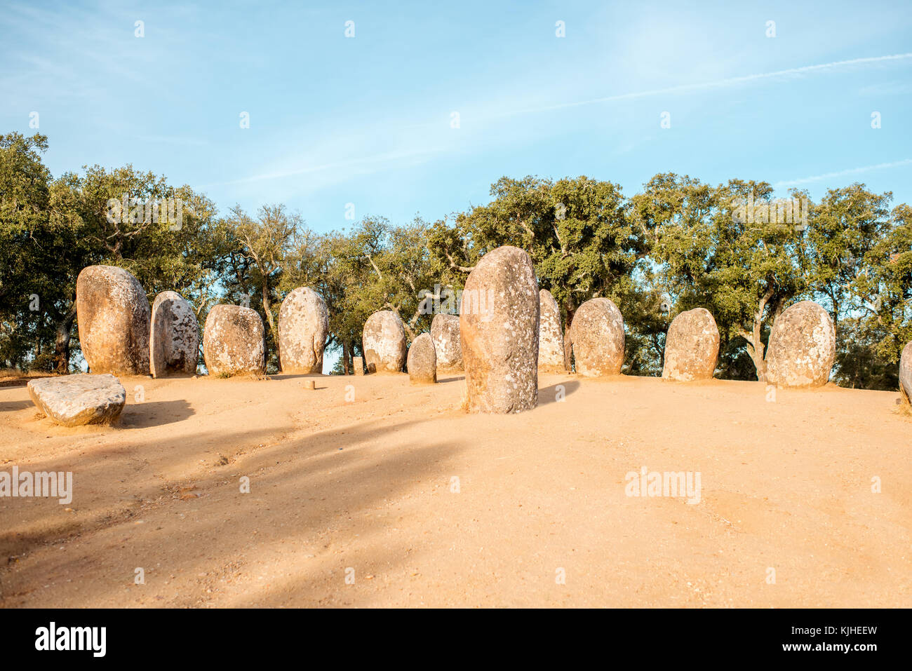 Menhirs in Portugal Stock Photo - Alamy