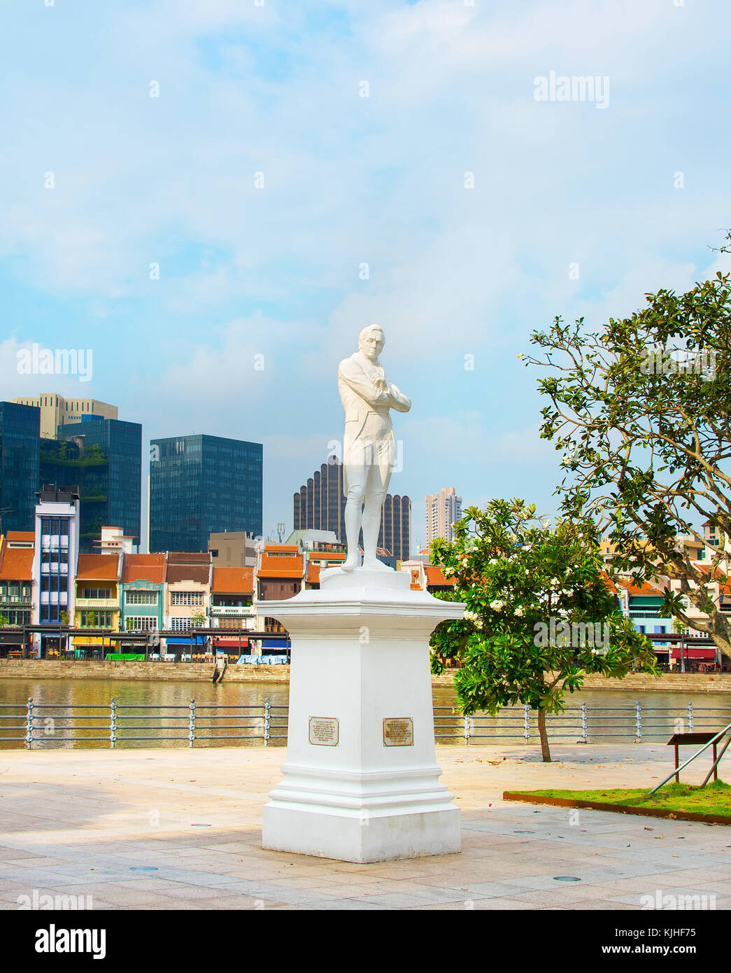 Statue of Sir Tomas Stamford Raffles - best known for his founding of ...