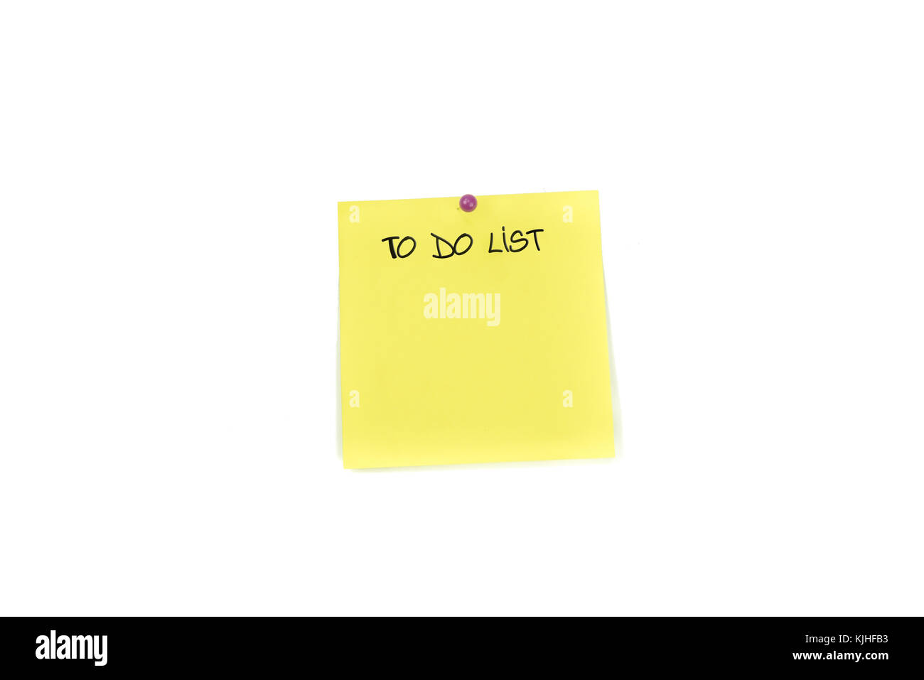 Post it notes for a to do list on white background Stock Photo - Alamy