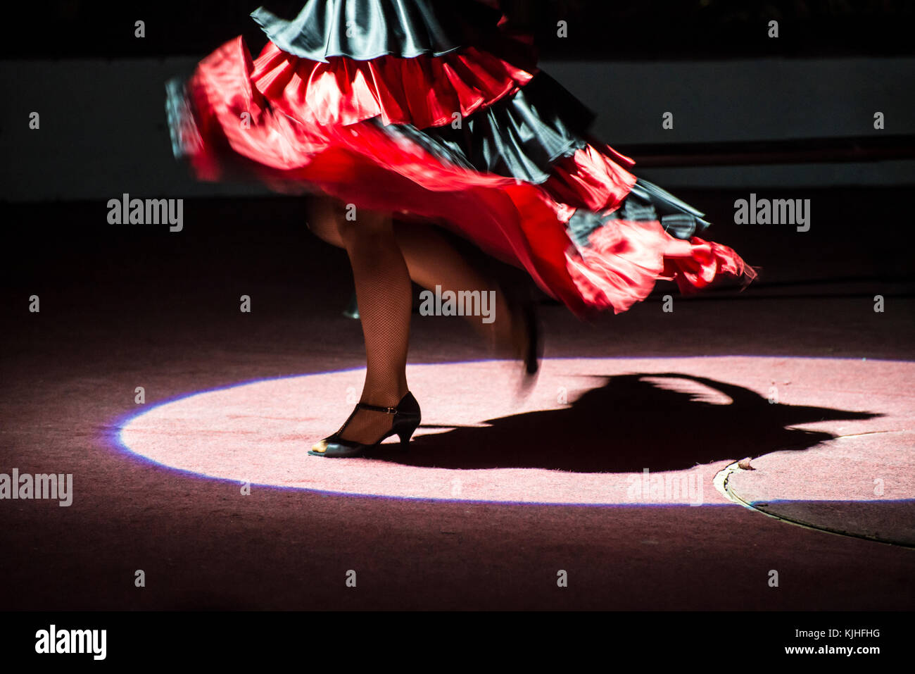 Dancing woman on the stage. Spanish dances Stock Photo - Alamy