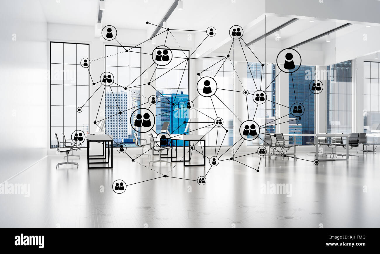 Networking and wireless connection as concept for effective modern ...