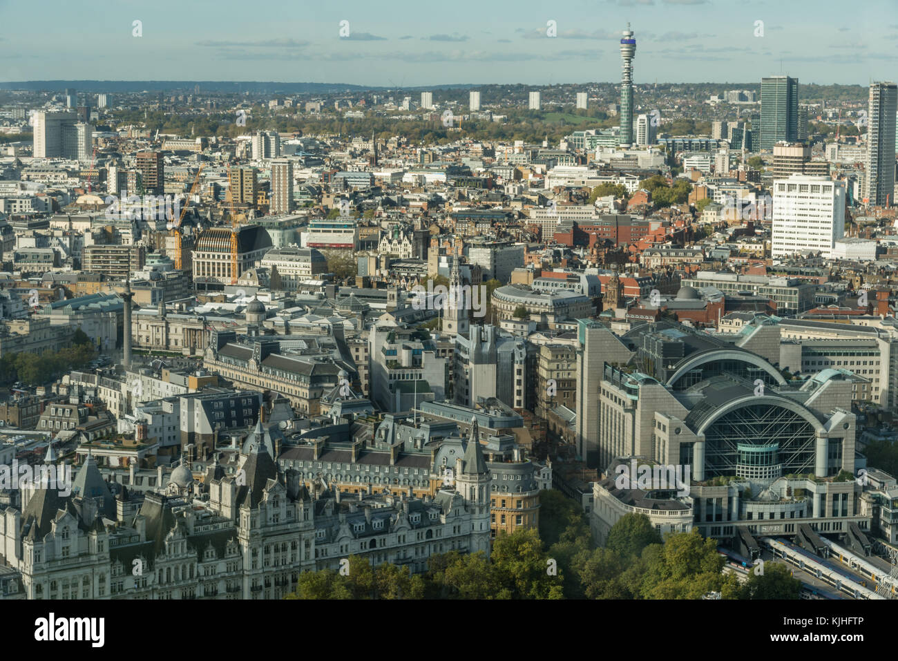 Aerial view of London from London Eye in late October Stock Photo - Alamy