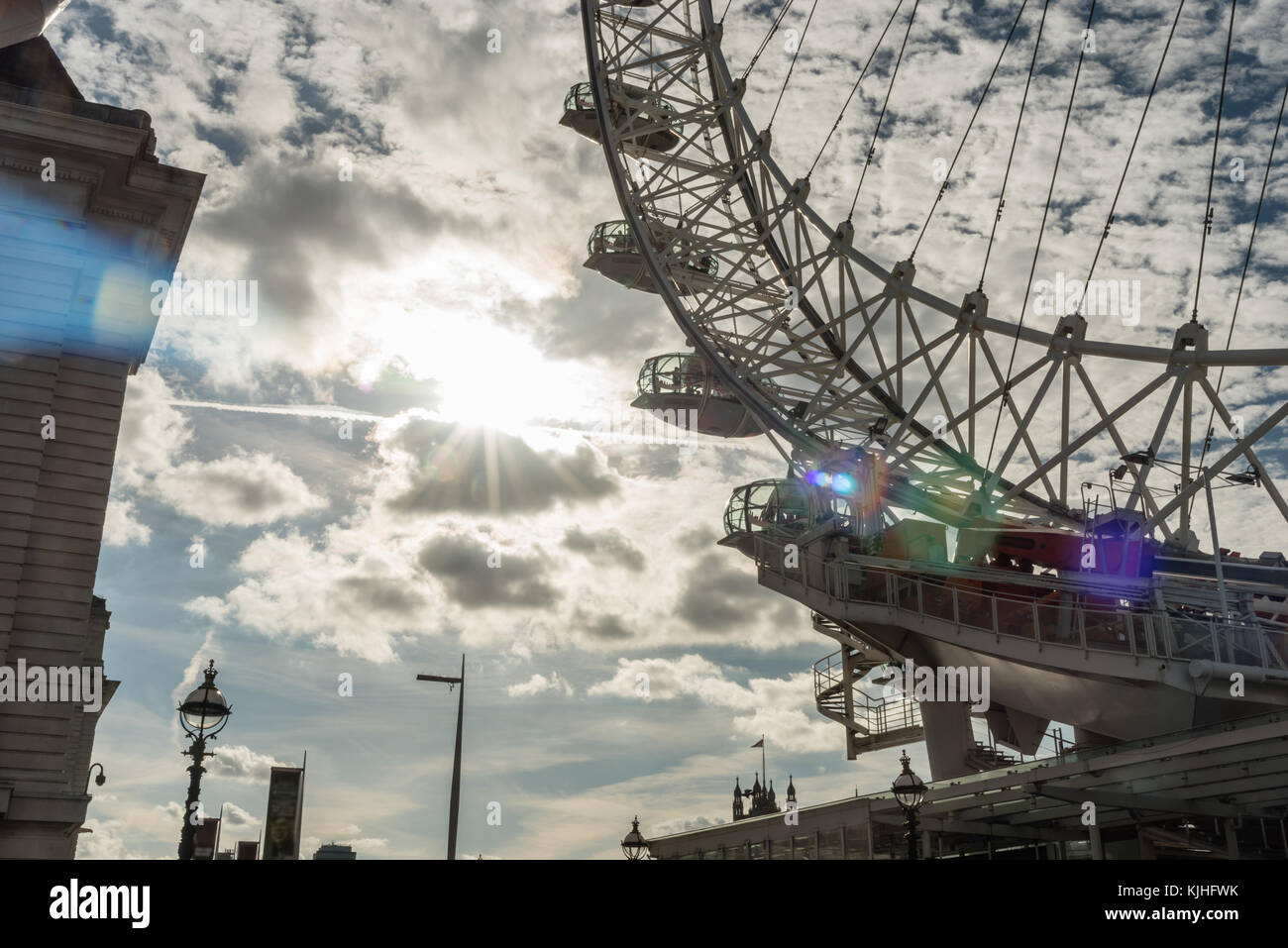 A unique view of the base of the London Eye Stock Photo - Alamy