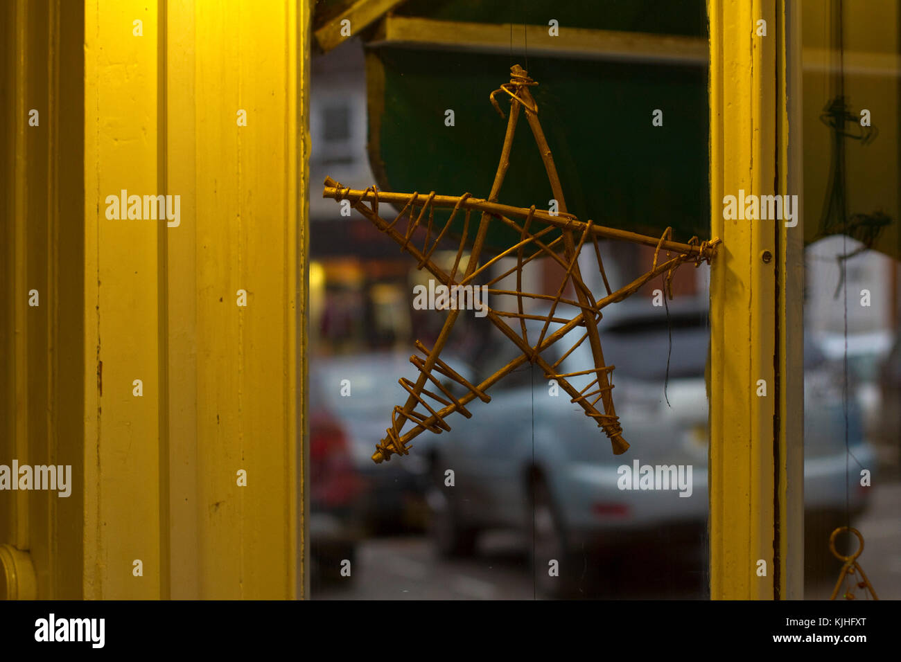 Hanging wooden star hi-res stock photography and images - Alamy