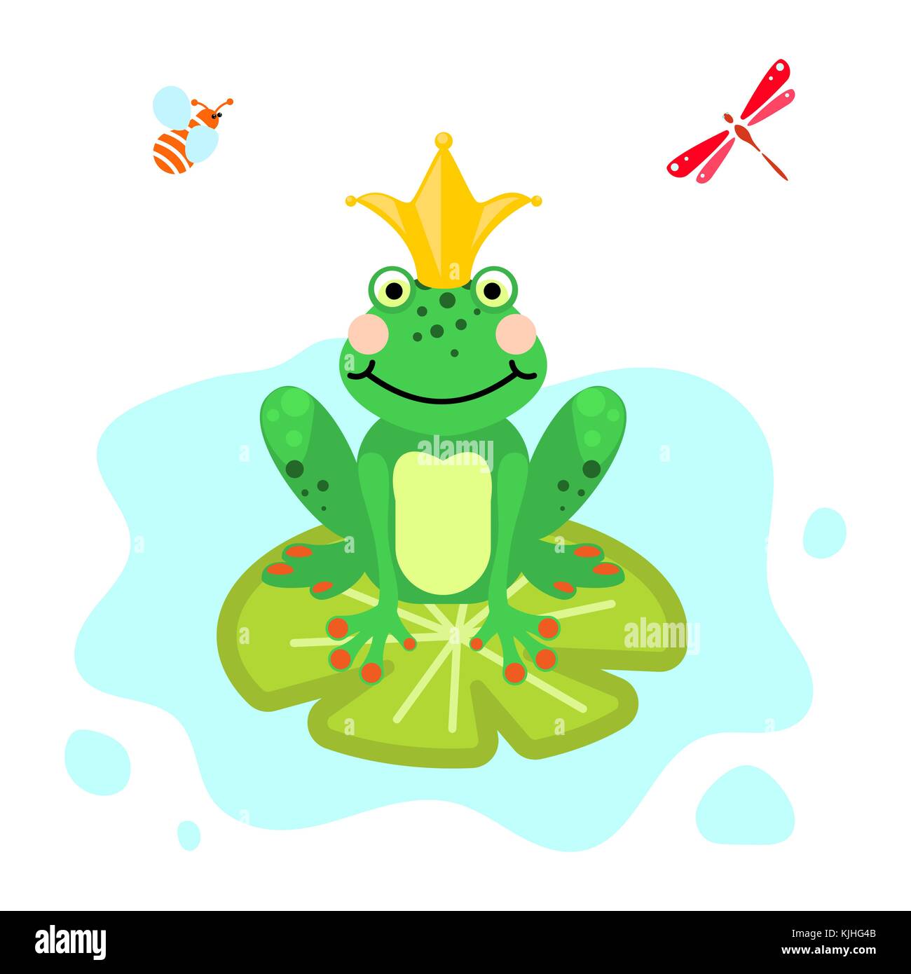 Cute Prince Frog Cartoon