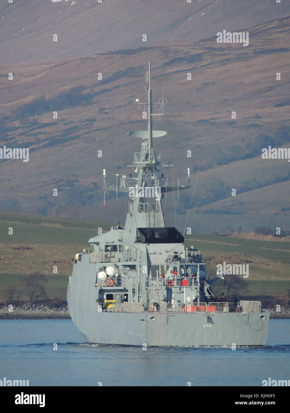NaPaOc Apa (P121), an Amazonas-class corvette of the Brazilian Navy ...