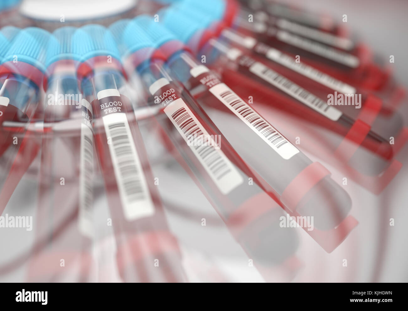 Lab equipment centrifuging blood. Concept image of a blood test Stock ...