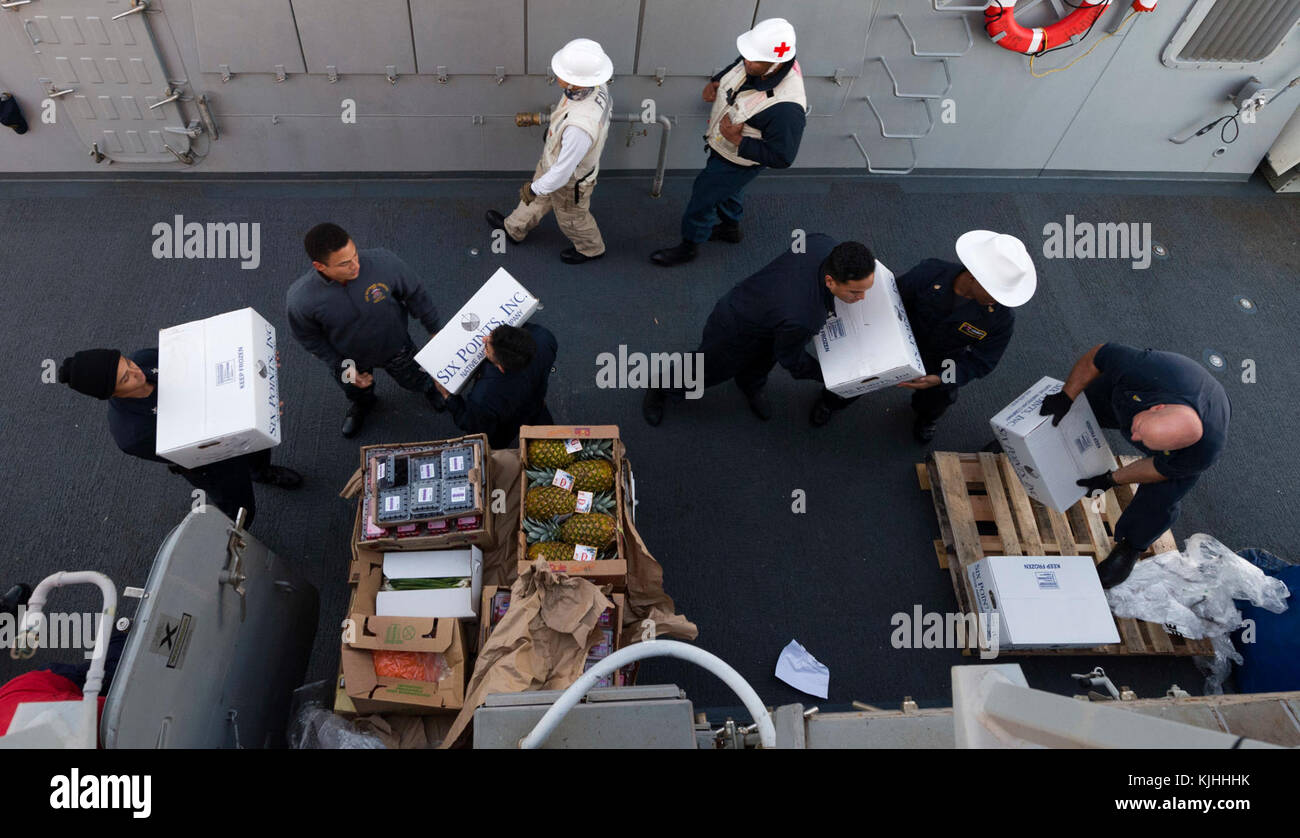 PACIFIC OCEAN (Nov. 7, 2017) Sailors aboard the Arleigh Burke-Class ...