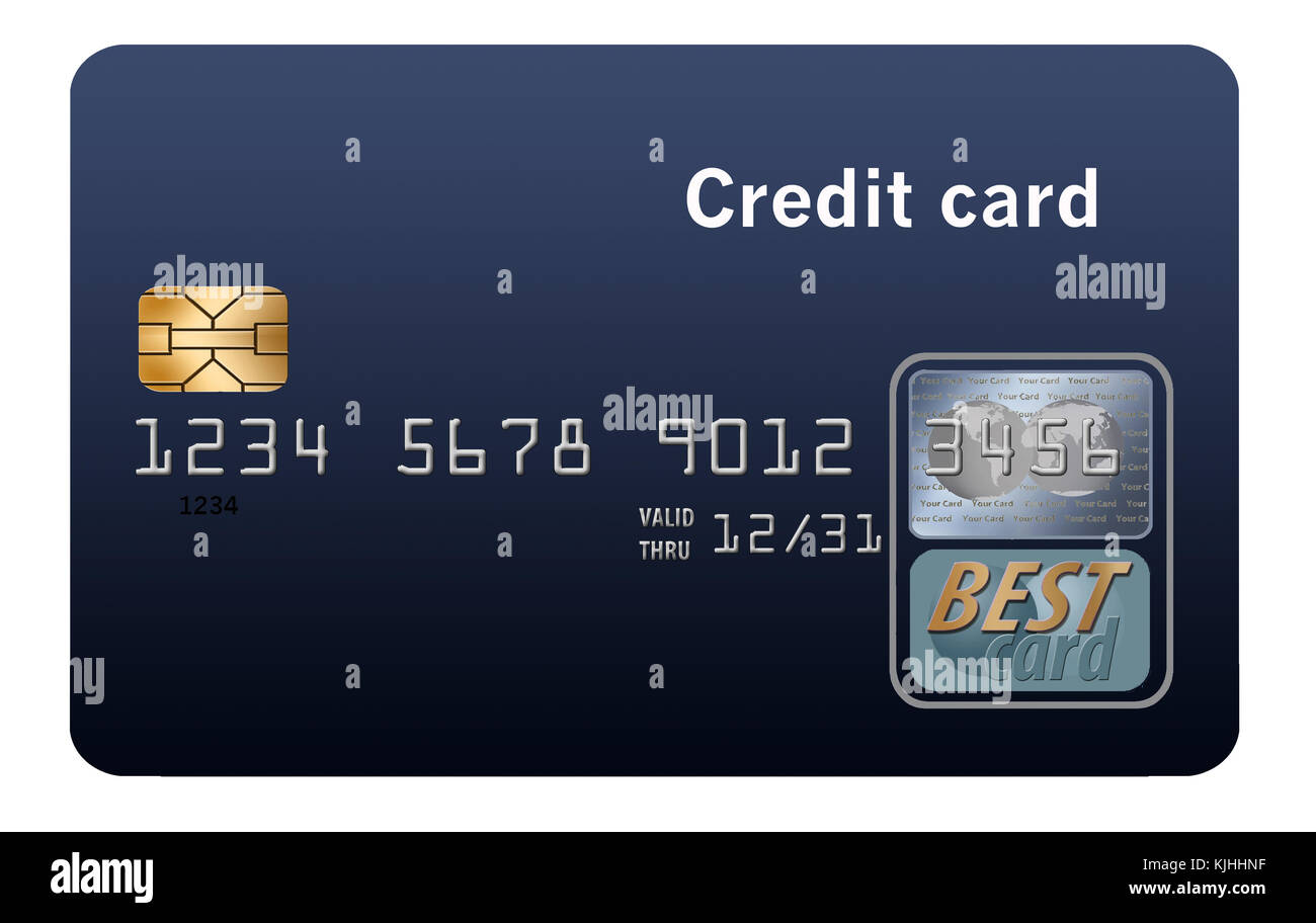 Generic credit card on white background Stock Photo - Alamy