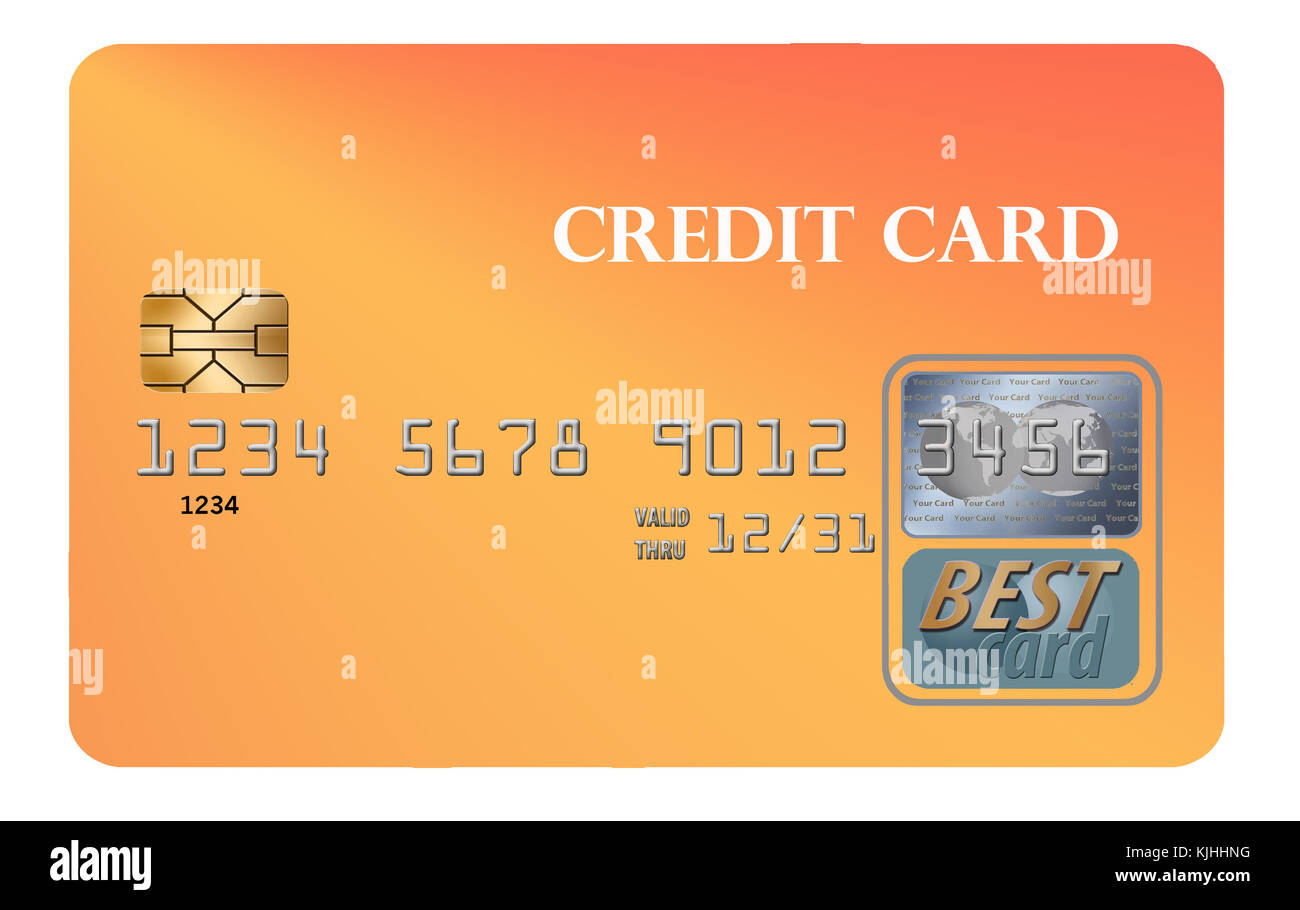 Generic credit card on white background Stock Photo - Alamy