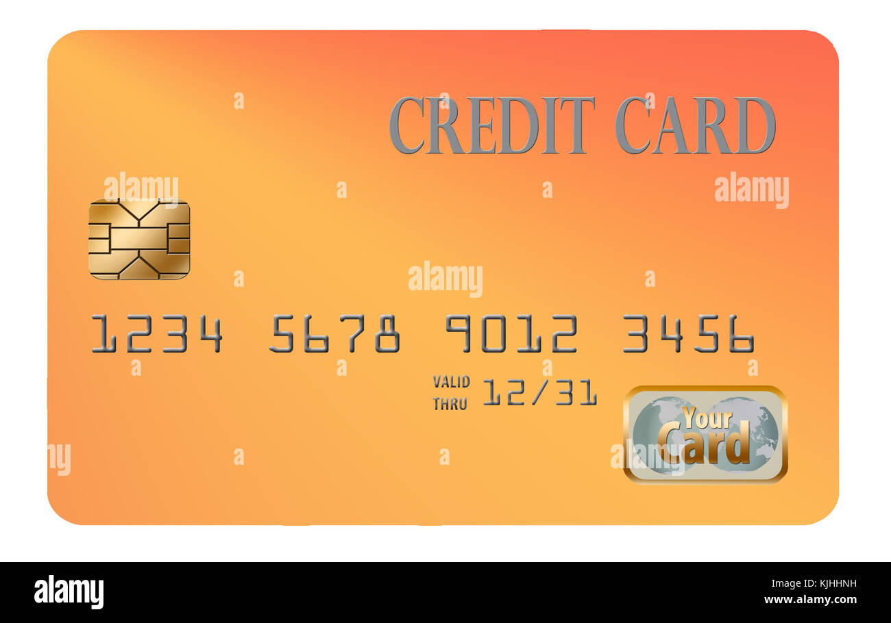 Generic credit card on white background Stock Photo - Alamy