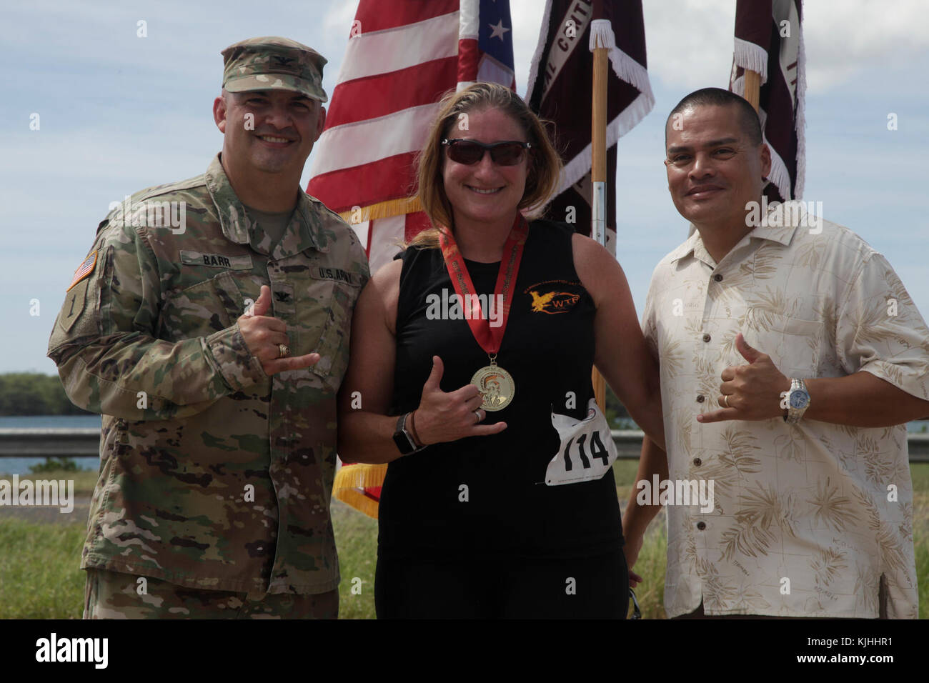 U.S. Army Reservist Sgt. Fist Class Heather Moran medals in the cycling ...