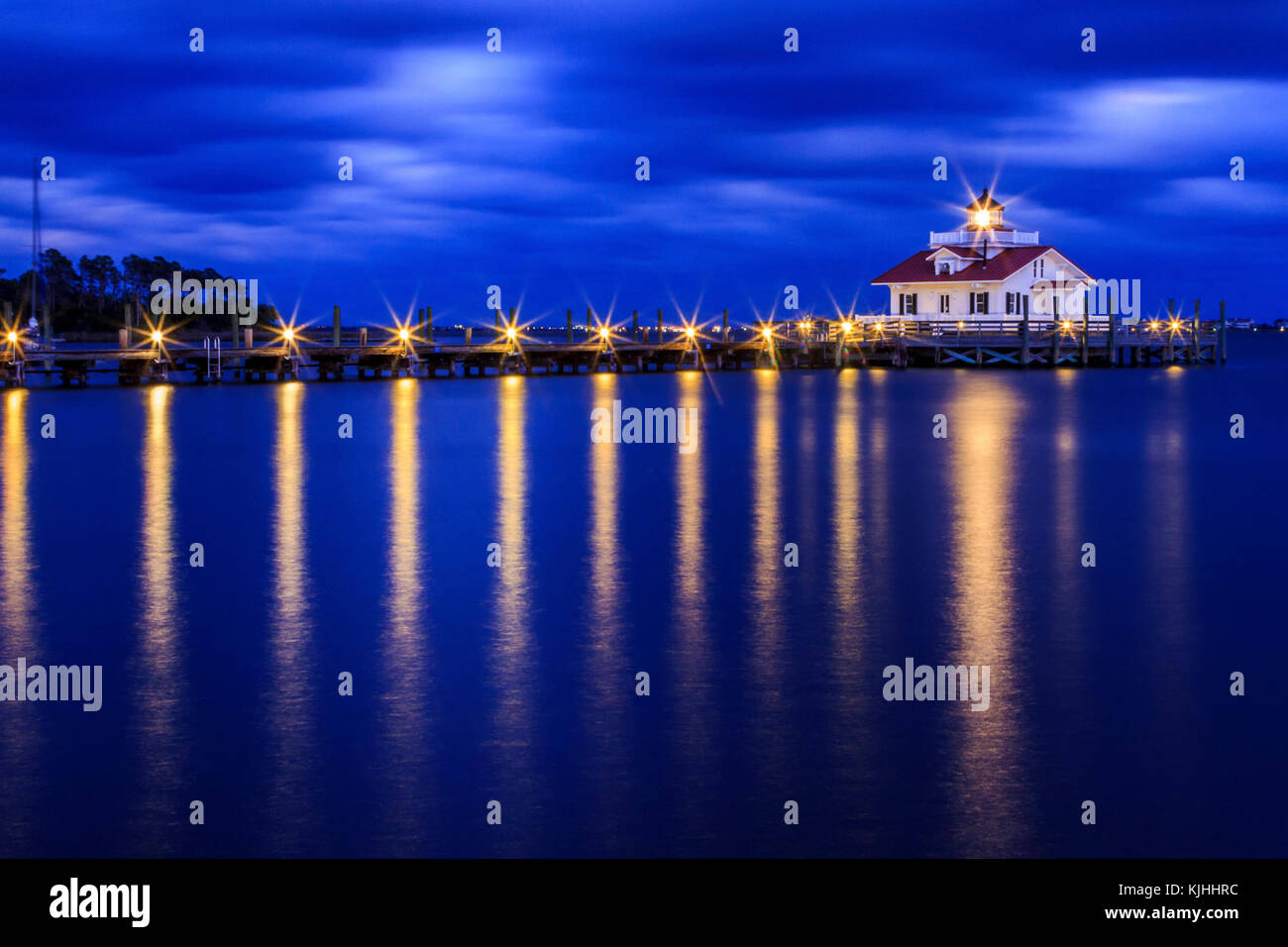 The Roanoke Marshes Lighthouse, in Manteo North Carolina, provides a ...