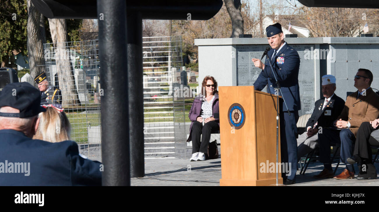 Col. Joseph Kunkel, 366th Fighter Wing commander, speaks to the ...