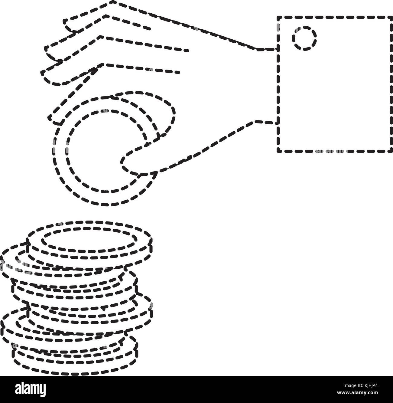 hand with coin money vector illustration design Stock Vector Image ...