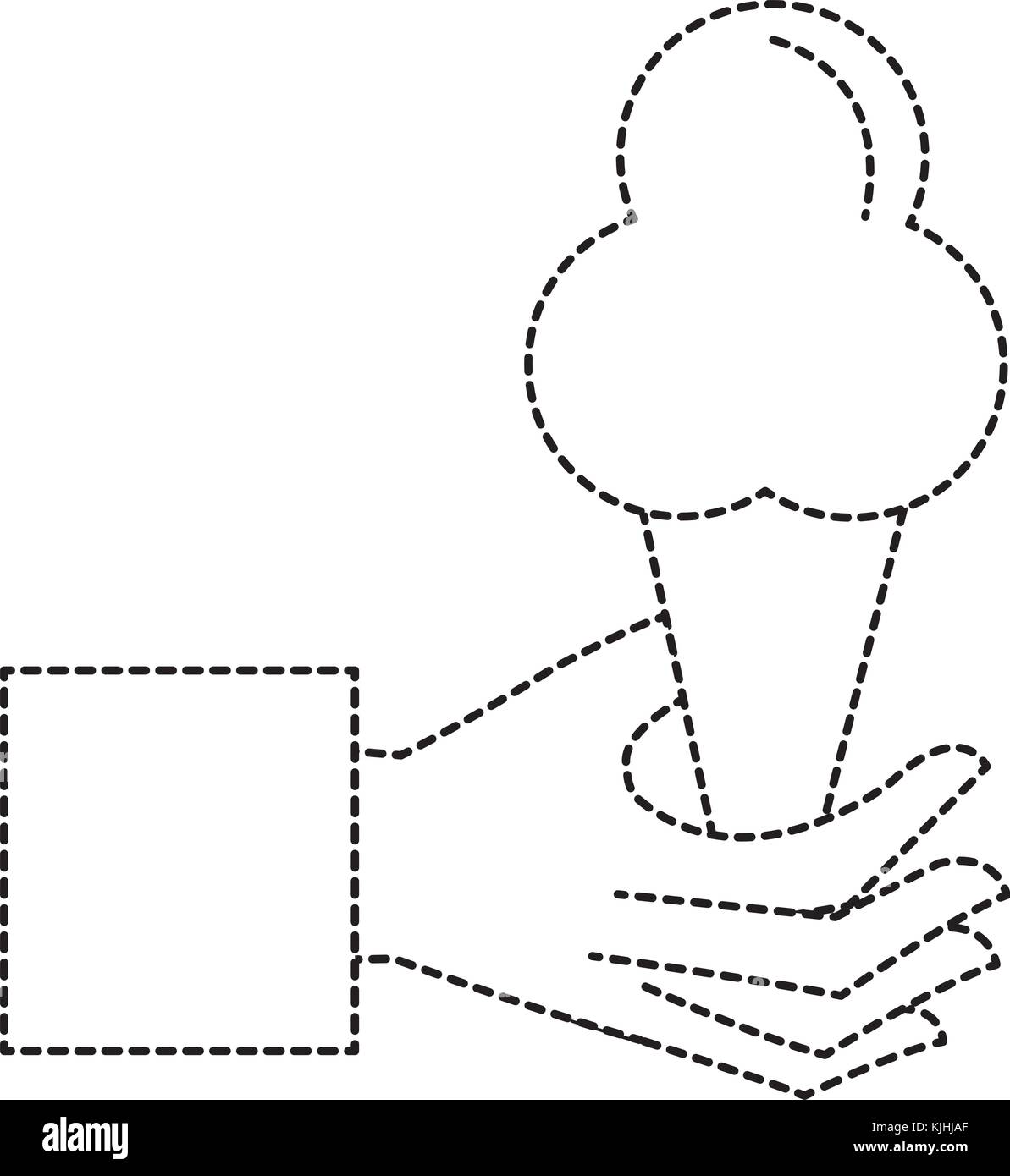 hand with ice cream vector illustration design Stock Vector Image & Art ...