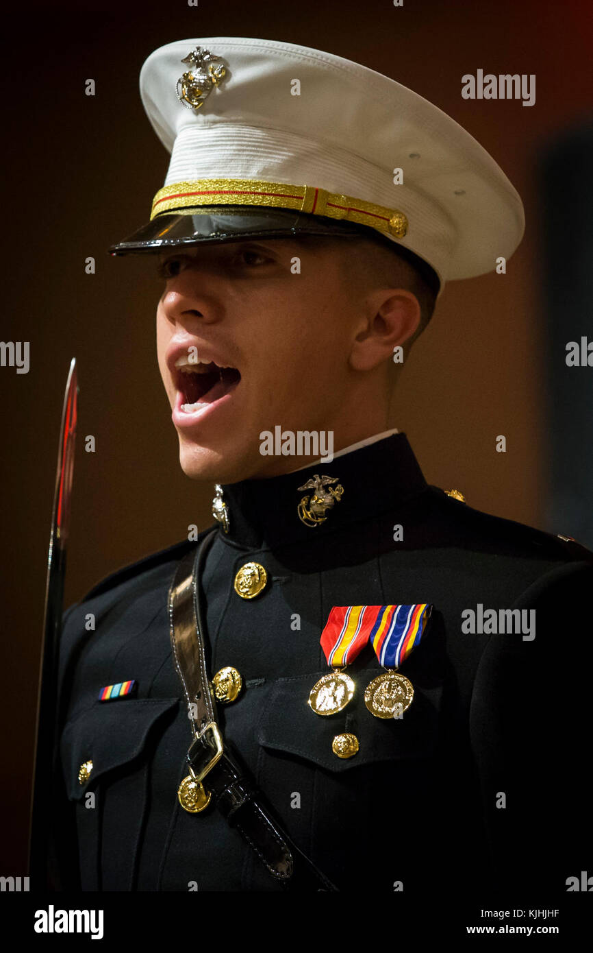U.S. Marine Corps 1st Lt. Jordan E. Saunders with Headquarters ...