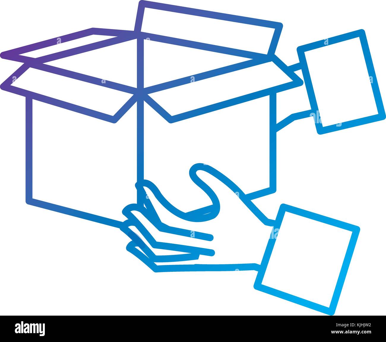 Hands moving paper Stock Vector Images - Alamy