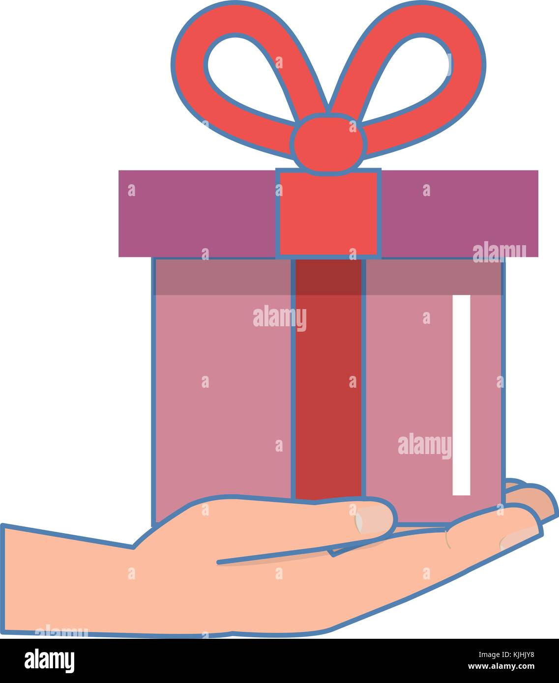 hand with gift box present icon vector illustration design Stock Vector ...