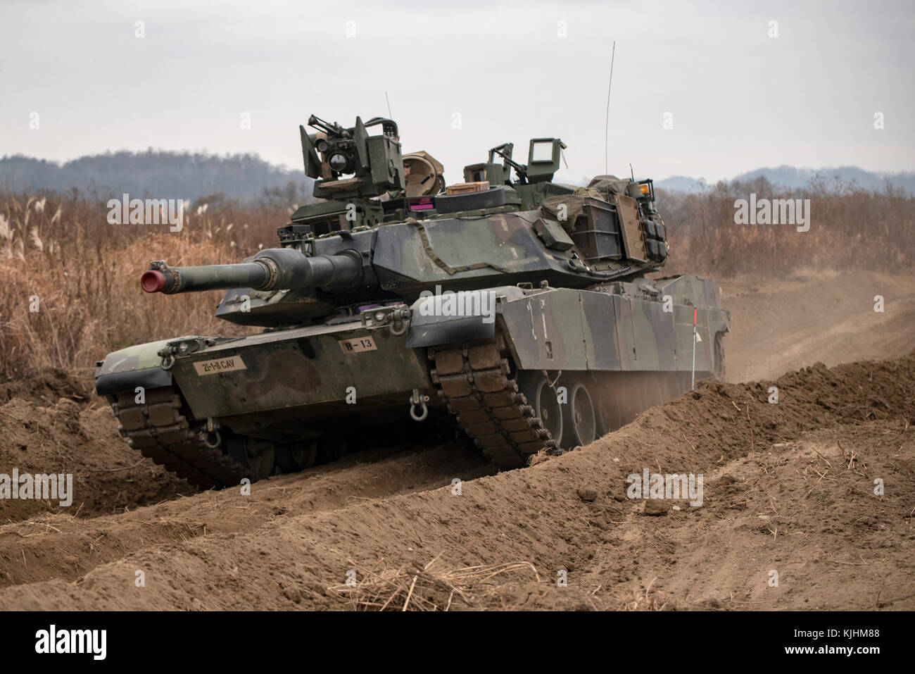 DAGMAR NORTH, Republic of Korea – An M1A2 Abrams tank from Company B ...