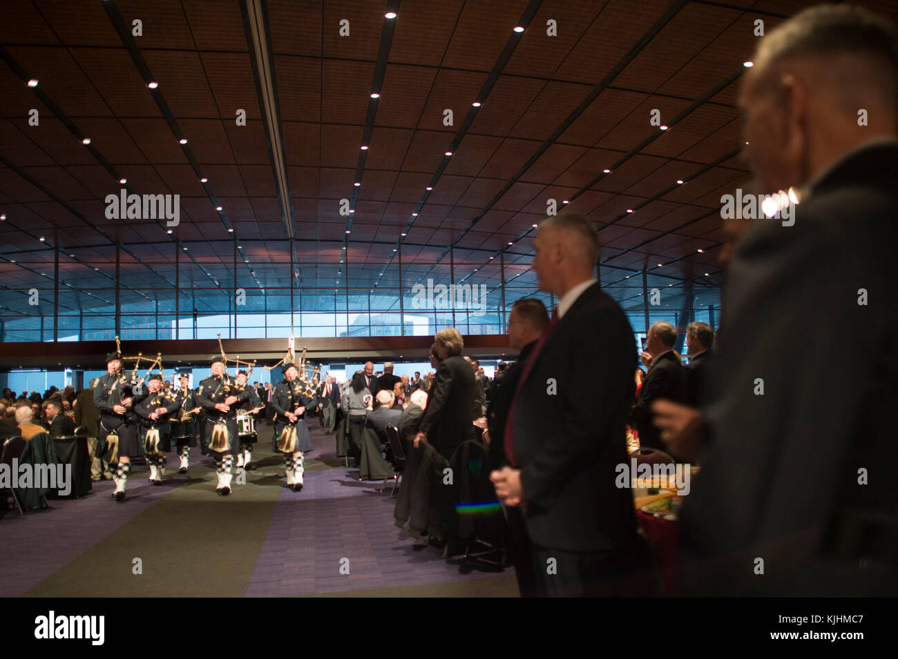 Boston Police Gaelic Column Of Pipes And Drums High Resolution Stock ...