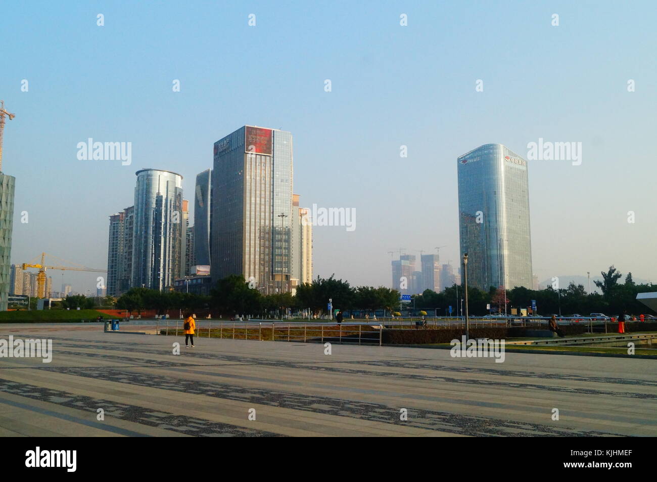 Shenzhen, China: architectural landscape of Baoan seaside Plaza Stock ...