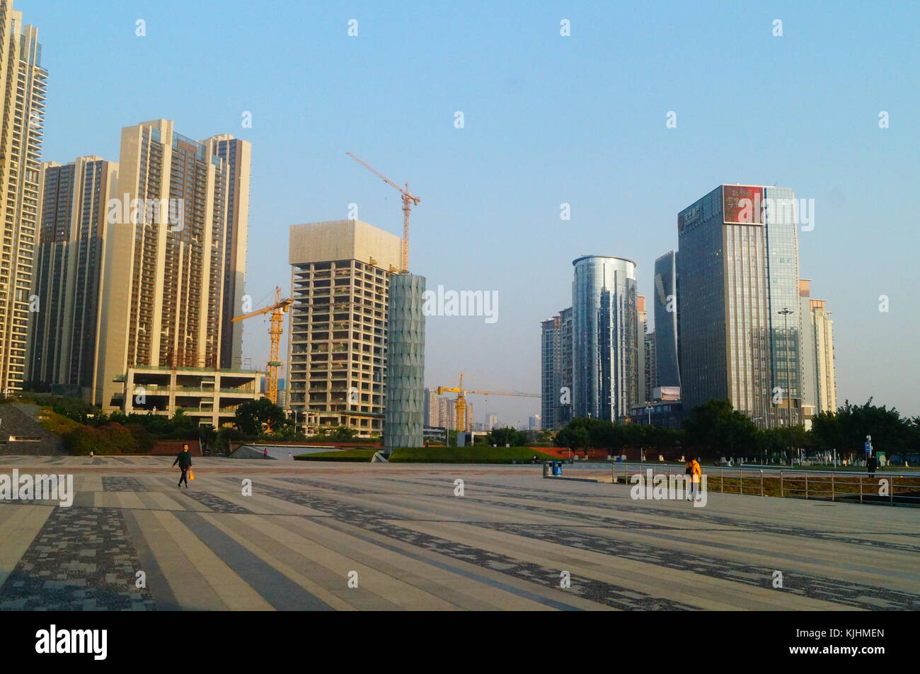Shenzhen, China: architectural landscape of Baoan seaside Plaza Stock ...