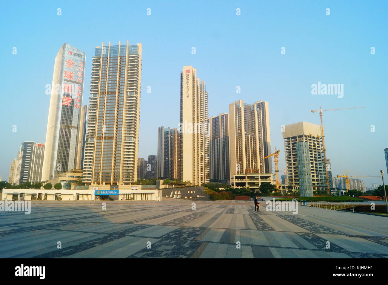 Shenzhen, China: architectural landscape of Baoan seaside Plaza Stock ...