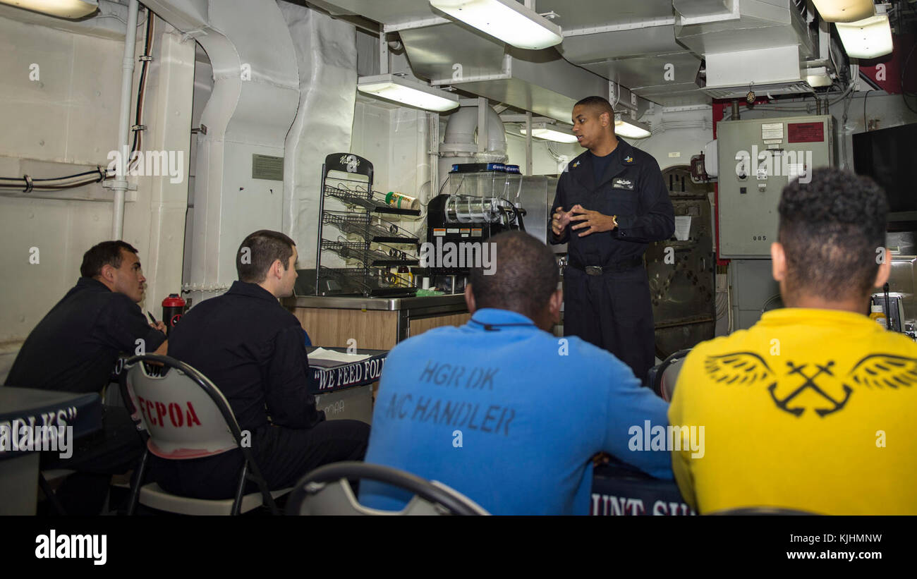 ATLANTIC OCEAN (Nov. 13. 2017) Ship’s Serviceman 1st Class Herbert ...