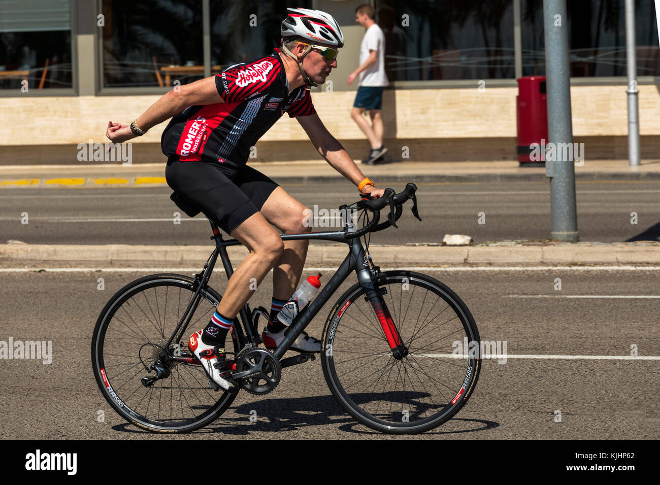 Cyclist at Palma, Mallorca, Balearic Isles, Spain Stock Photo - Alamy