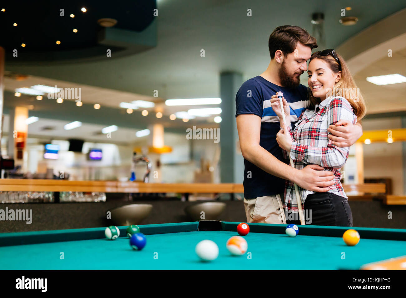 Couples billiards bar pub hi-res stock photography and images - Alamy