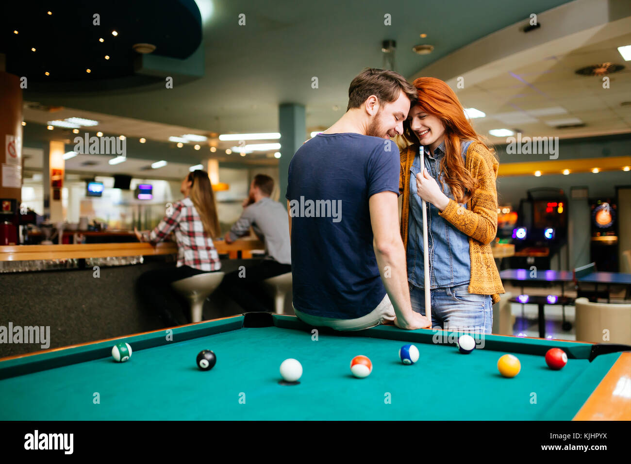 Couples billiards bar pub hi-res stock photography and images - Alamy