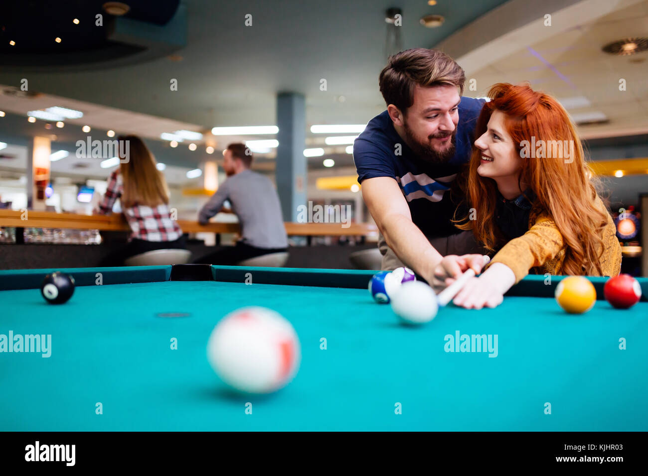 Couples billiards bar pub hi-res stock photography and images - Alamy