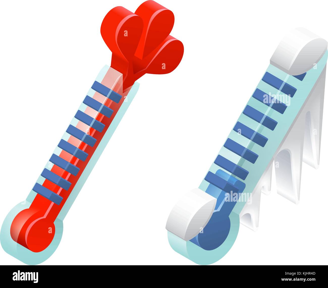 Cartoon thermometer hot and cold hi-res stock photography and images ...