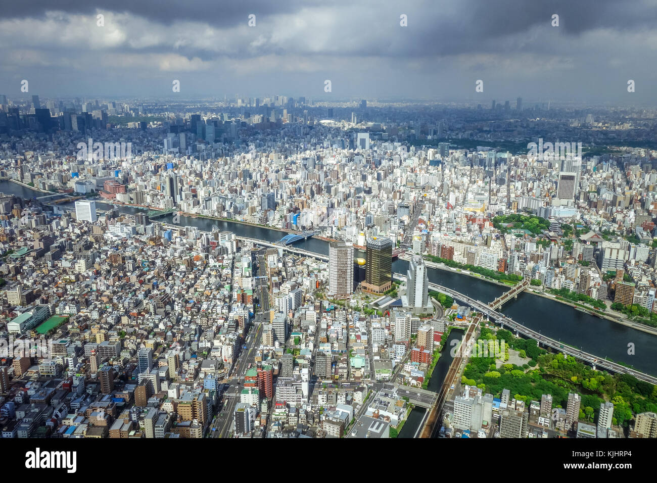 Tokyo city skyline panorama aerial view, Japan Stock Photo - Alamy