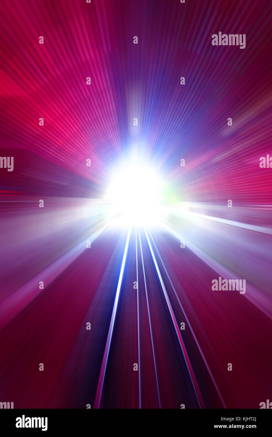 Speed motion lights at night. Abstract futuristic background Stock ...