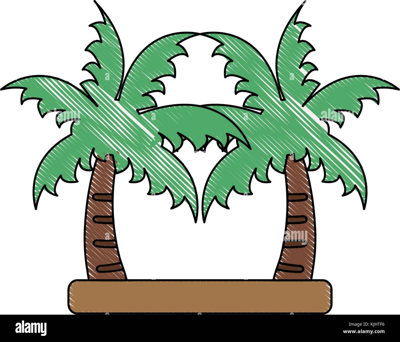 Green tropical palms trees Stock Vector Images - Alamy