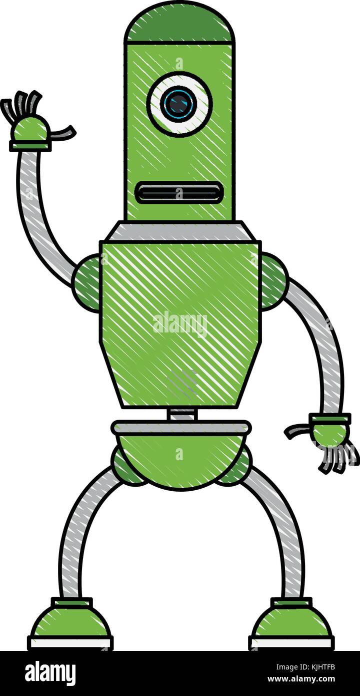 Cute robot cartoon Stock Vector Image & Art - Alamy