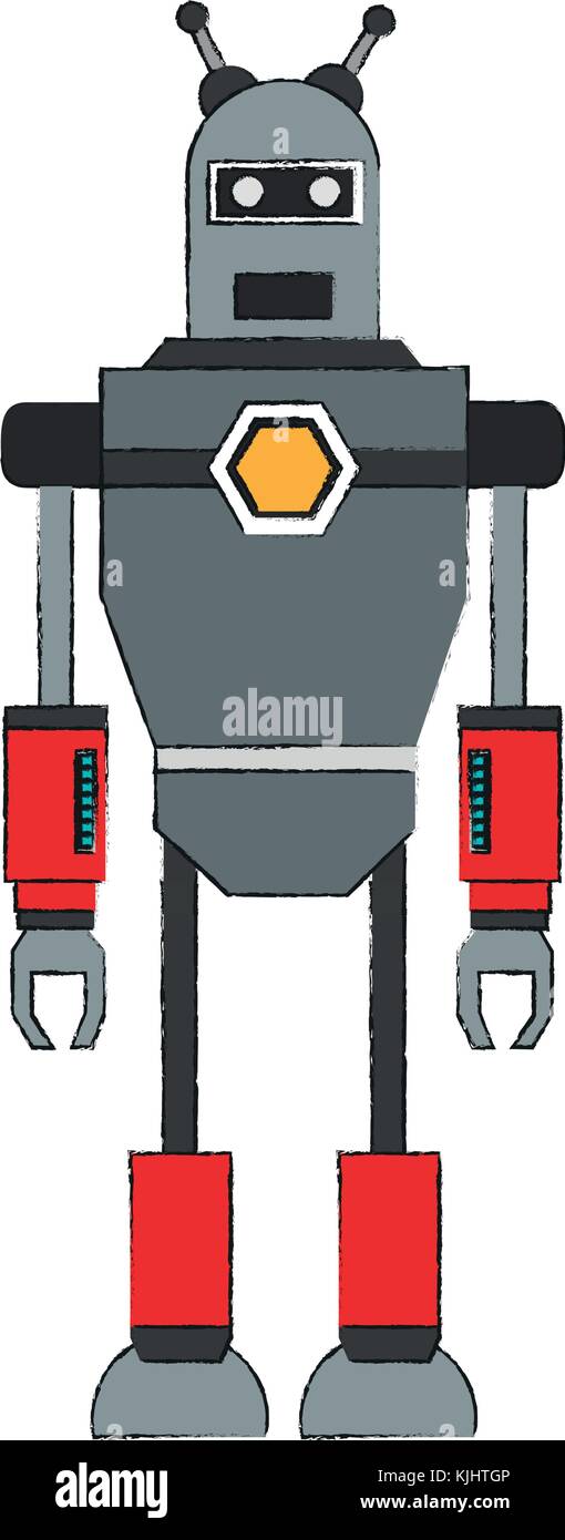 Cute robot cartoon Stock Vector Image & Art - Alamy