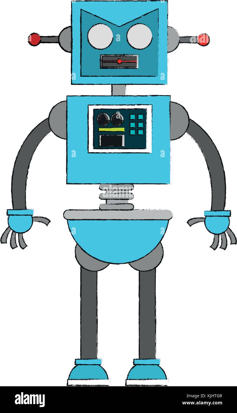 Cute robot cartoon Stock Vector Image & Art - Alamy