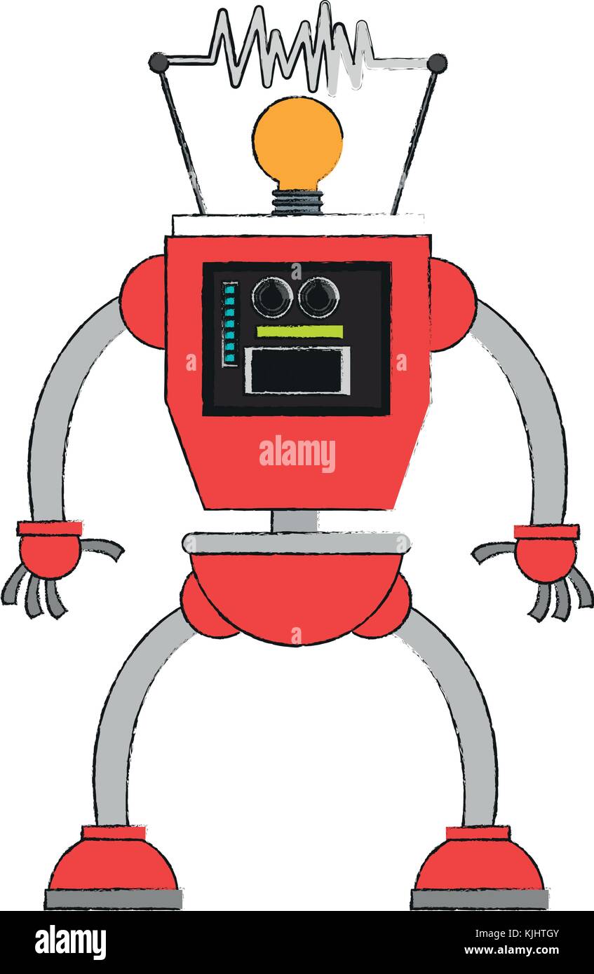 Cute robot cartoon Stock Vector Image & Art - Alamy