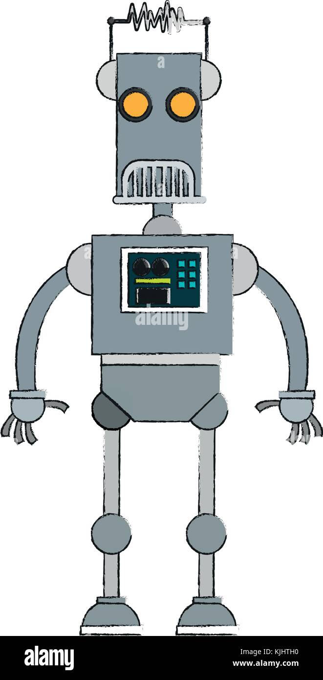 Cute robot cartoon Stock Vector Image & Art - Alamy