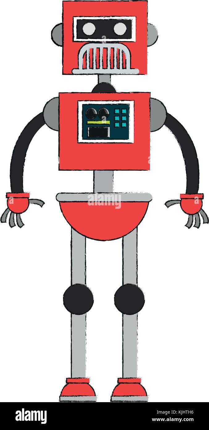 Cute robot cartoon Stock Vector Image & Art - Alamy