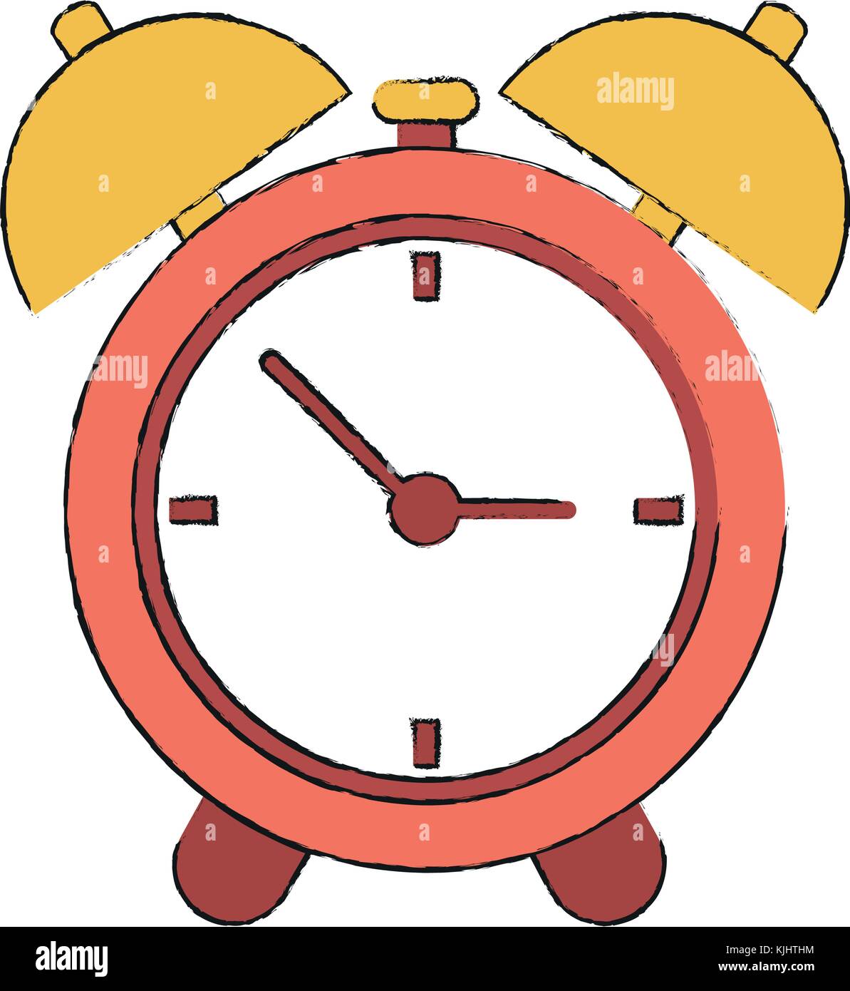 Clock with alarm bells Stock Vector Image & Art - Alamy