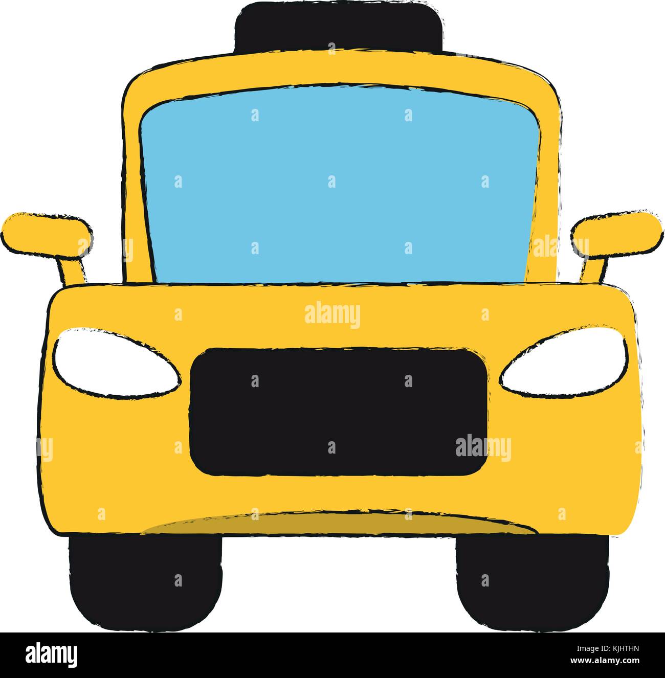 Taxi cab frontview Stock Vector Image & Art - Alamy