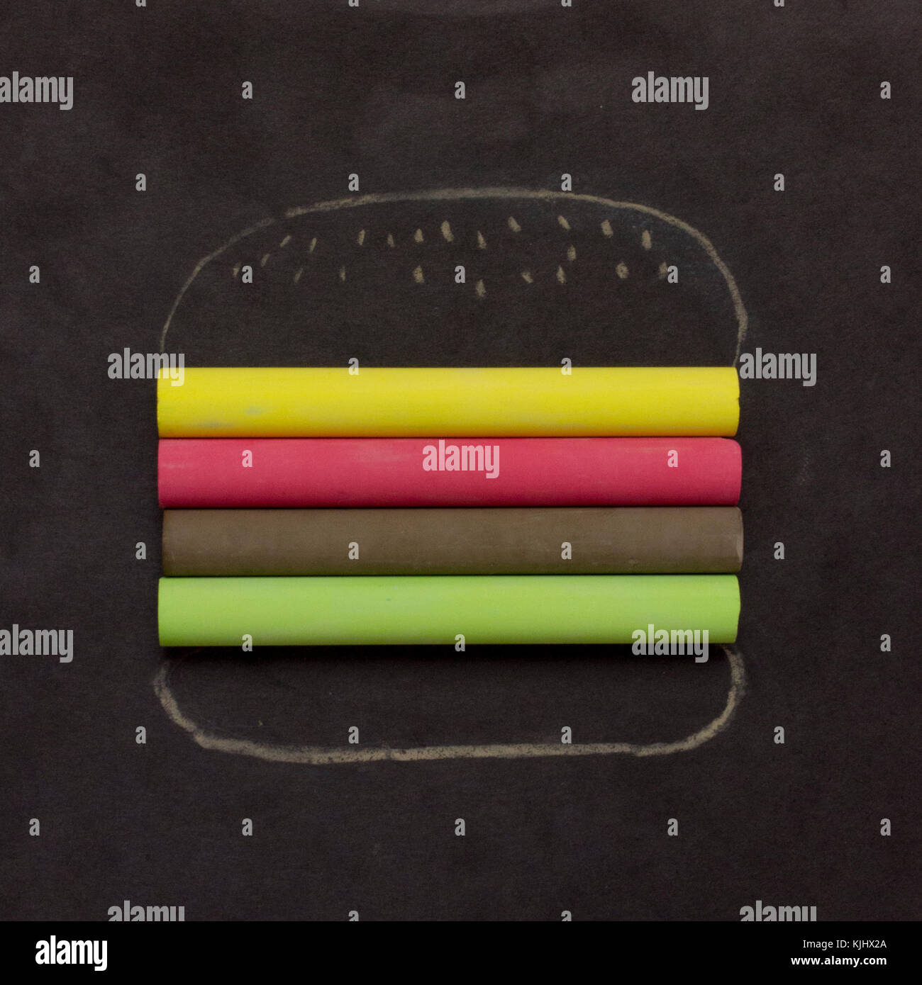 Square hamburger hi-res stock photography and images - Alamy