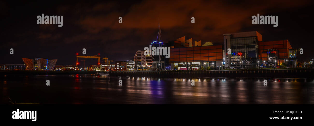 Titanic belfast night hi-res stock photography and images - Alamy