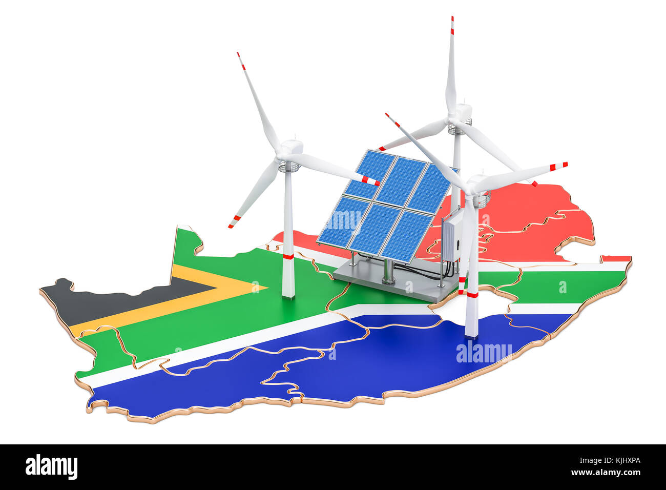 Renewable energy and sustainable development in South Africa, concept ...